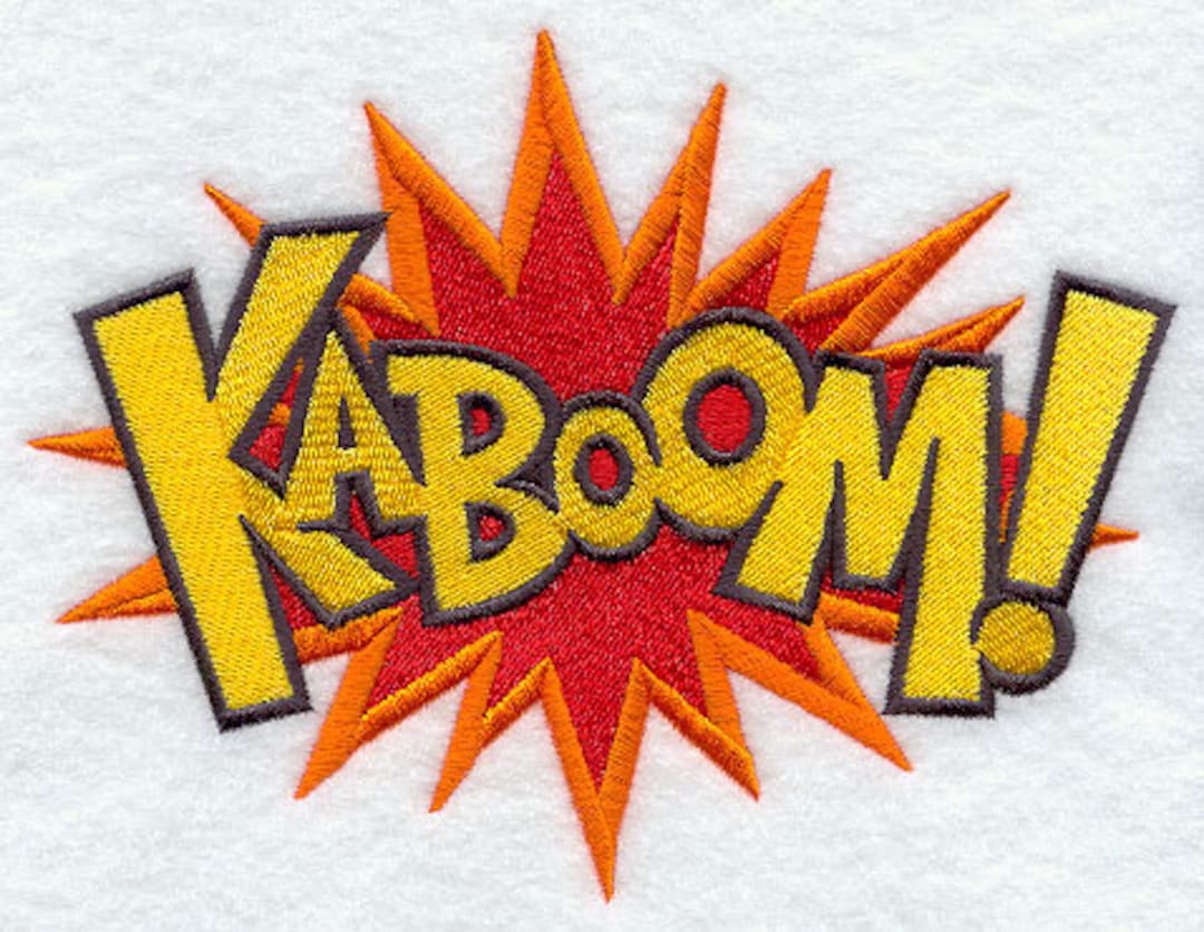 Cartoon Comic Book KABOOM Embroidered Waffle Weave Hand/dish Towel - Etsy