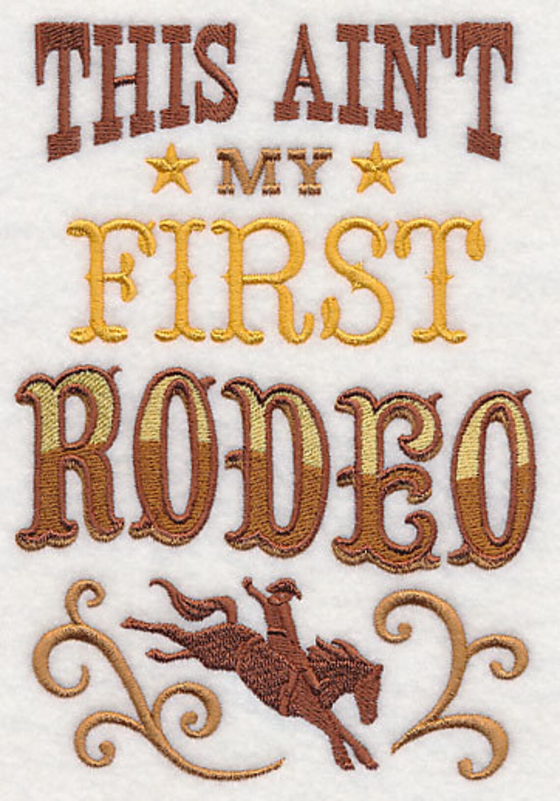 This Ain't My First Rodeo Embroidered Waffle Weave - Etsy
