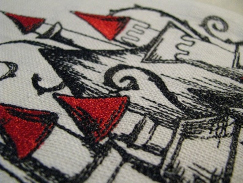 Enchanted Castle Embroidered Waffle Weave Hand/Dish Towel | Etsy