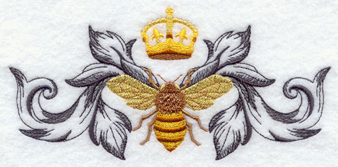 Napoleonic Bee Embroidered Waffle Weave Towel - Etsy