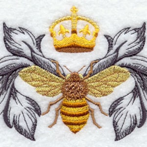 Napoleonic Bee - Embroidered Waffle Weave Towel - Etsy