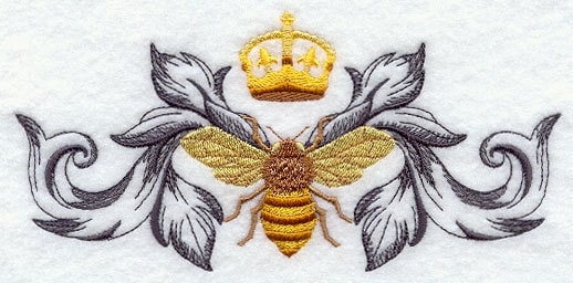 Napoleonic Bee Embroidered Waffle Weave Towel | Etsy