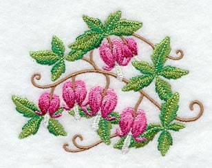 Bleeding Hearts Embroidered Waffle Weave Hand/Dish Towel | Etsy