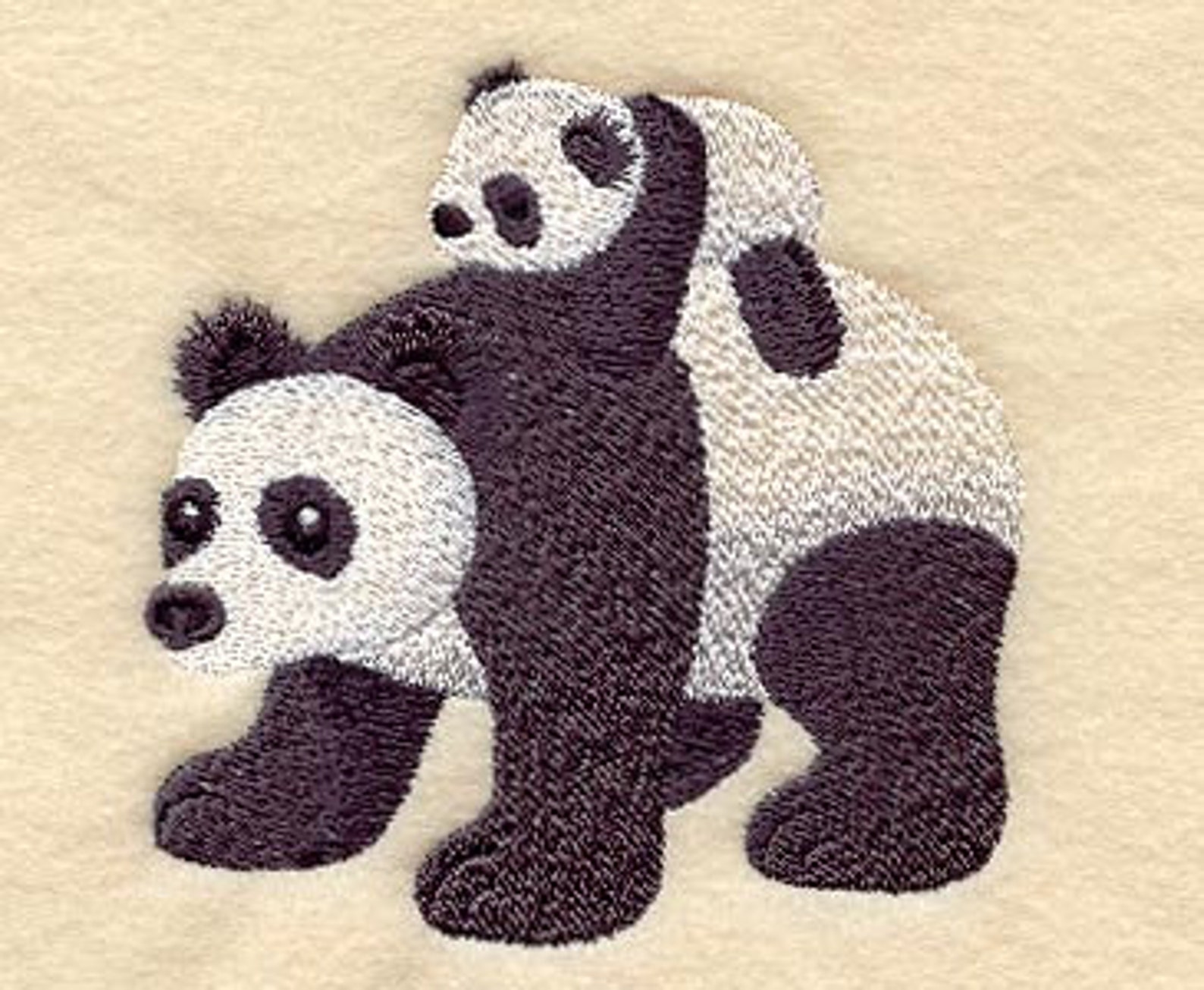 Panda and Baby Embroidered Waffle Weave Hand/dish Towel - Etsy