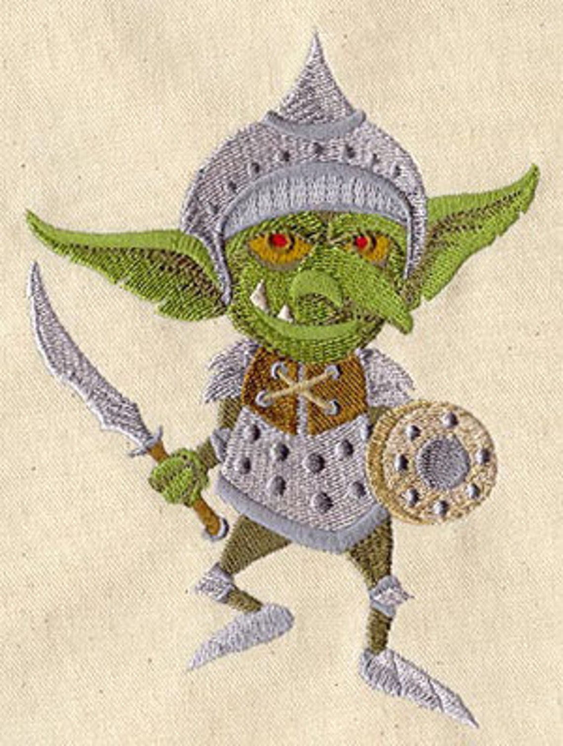 Gordon the Goblin Embroidered Waffle Weave Hand/dish Towel - Etsy