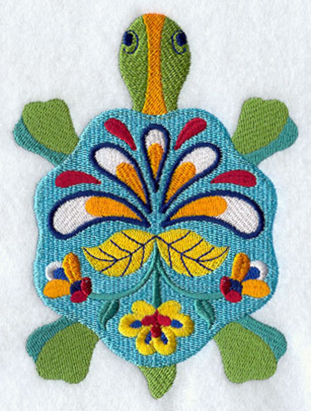 Tortuga Turtle Mexican Culture Embroidered Waffle Weave Hand Towel - Etsy