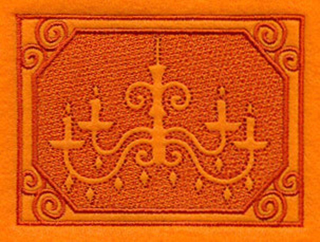 Chandelier Embossed Square Embroidered Waffle Weave Hand/dish Towel - Etsy