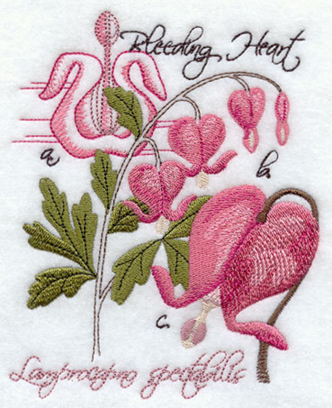 Bleeding Heart Embroidered Waffle Weave Hand/dish Towel - Etsy
