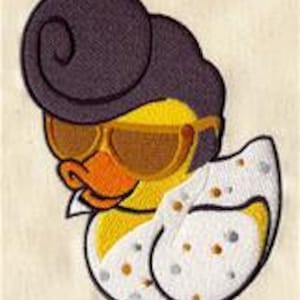 The King Elvis Ducky Duckie Embroidered Waffle Weave Hand/dish Towel - Etsy