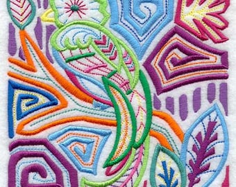 Mola Mango Embroidered Waffle Weave Hand Towel | Etsy