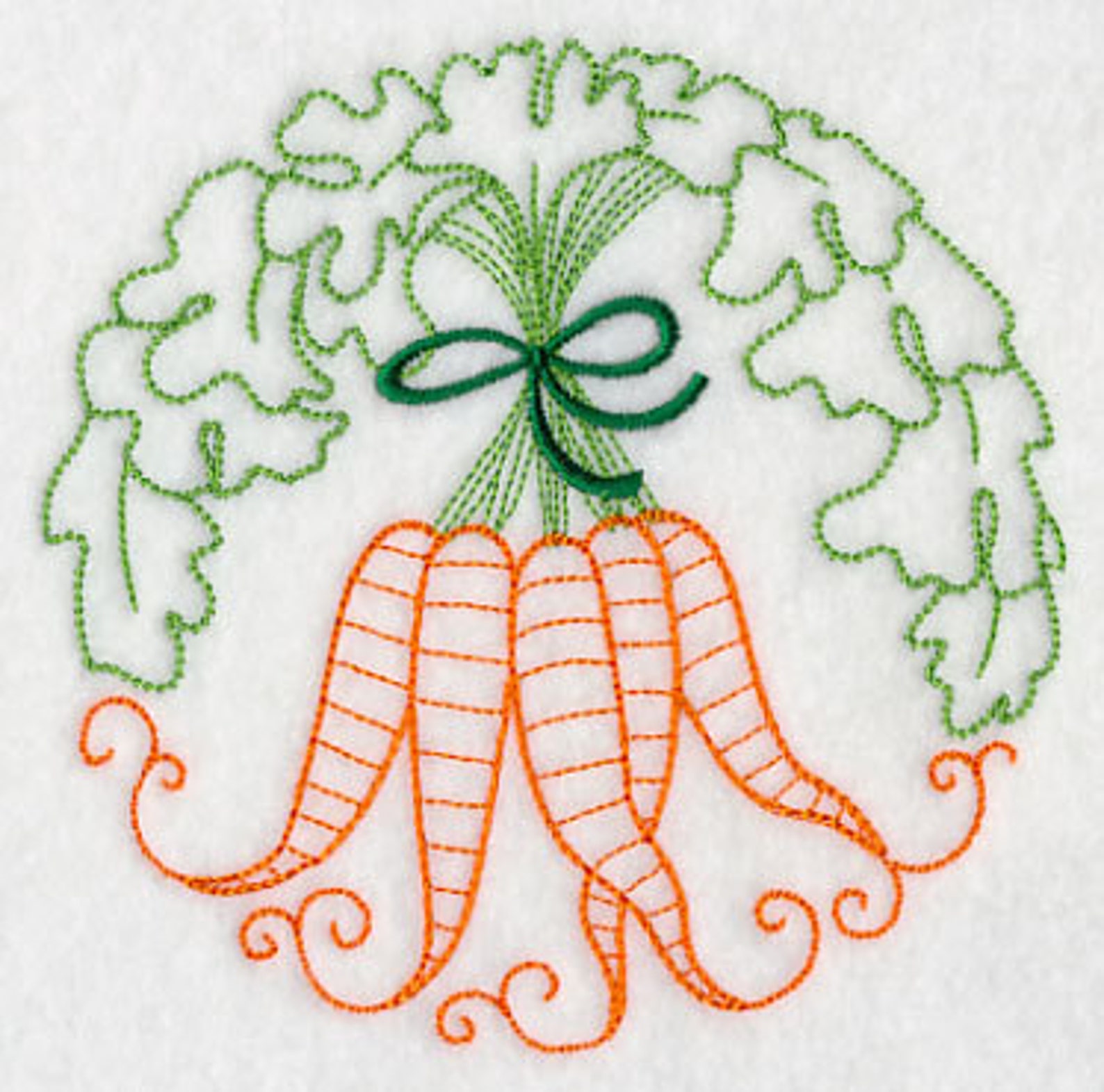 Carrot Bunch Embroidered Waffle Weave Hand/dish Towel - Etsy