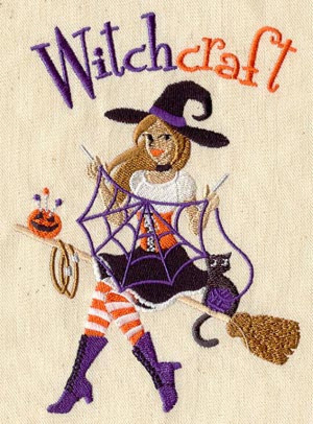 Witch Craft Embroidered Waffle Weave Hand/dish Towel - Etsy