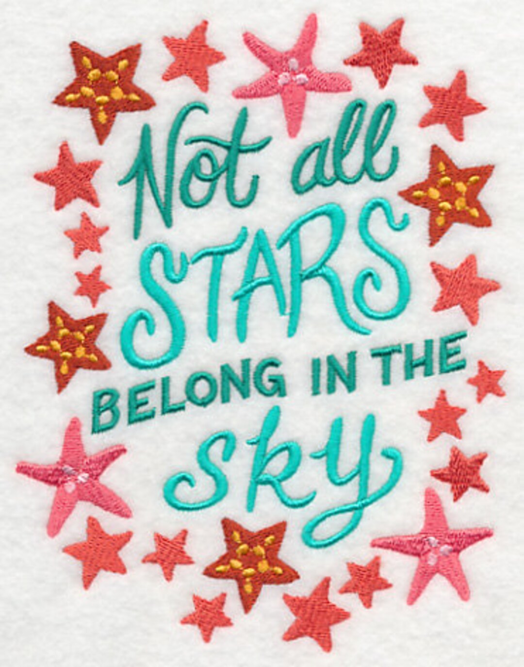 Not All Stars Belong in the Sky Starfish Embroidered Waffle - Etsy