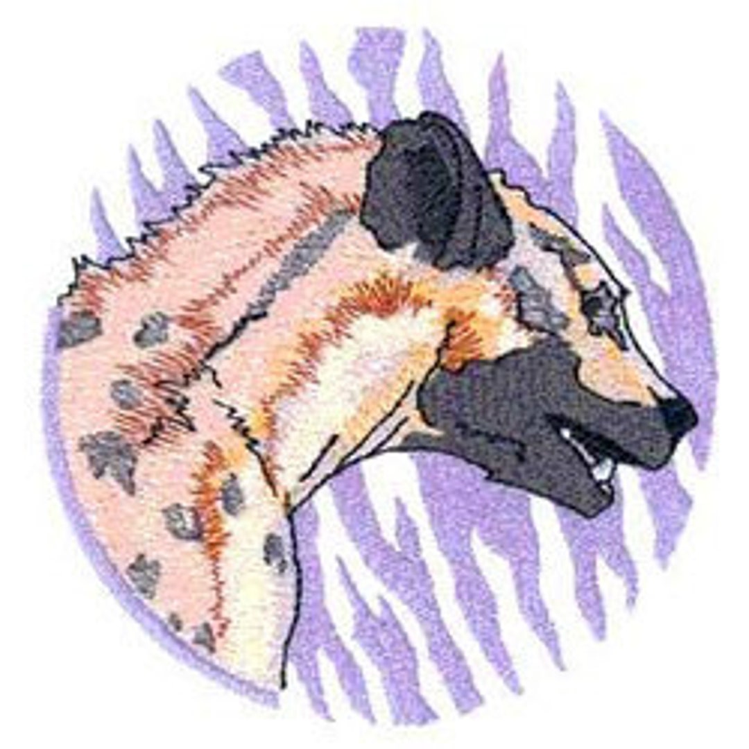 Hyena Embroidered Waffle Weave Hand/dish Towel - Etsy