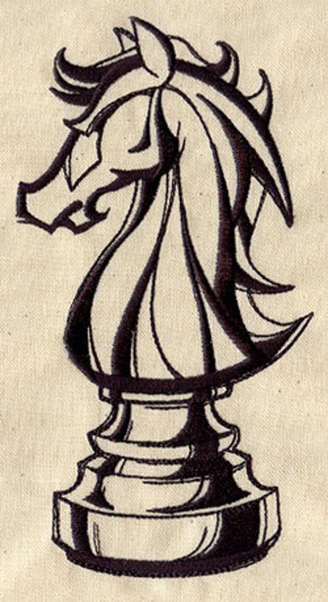 Chess Knight Embroidered Waffle Weave Hand/dish Towel - Etsy