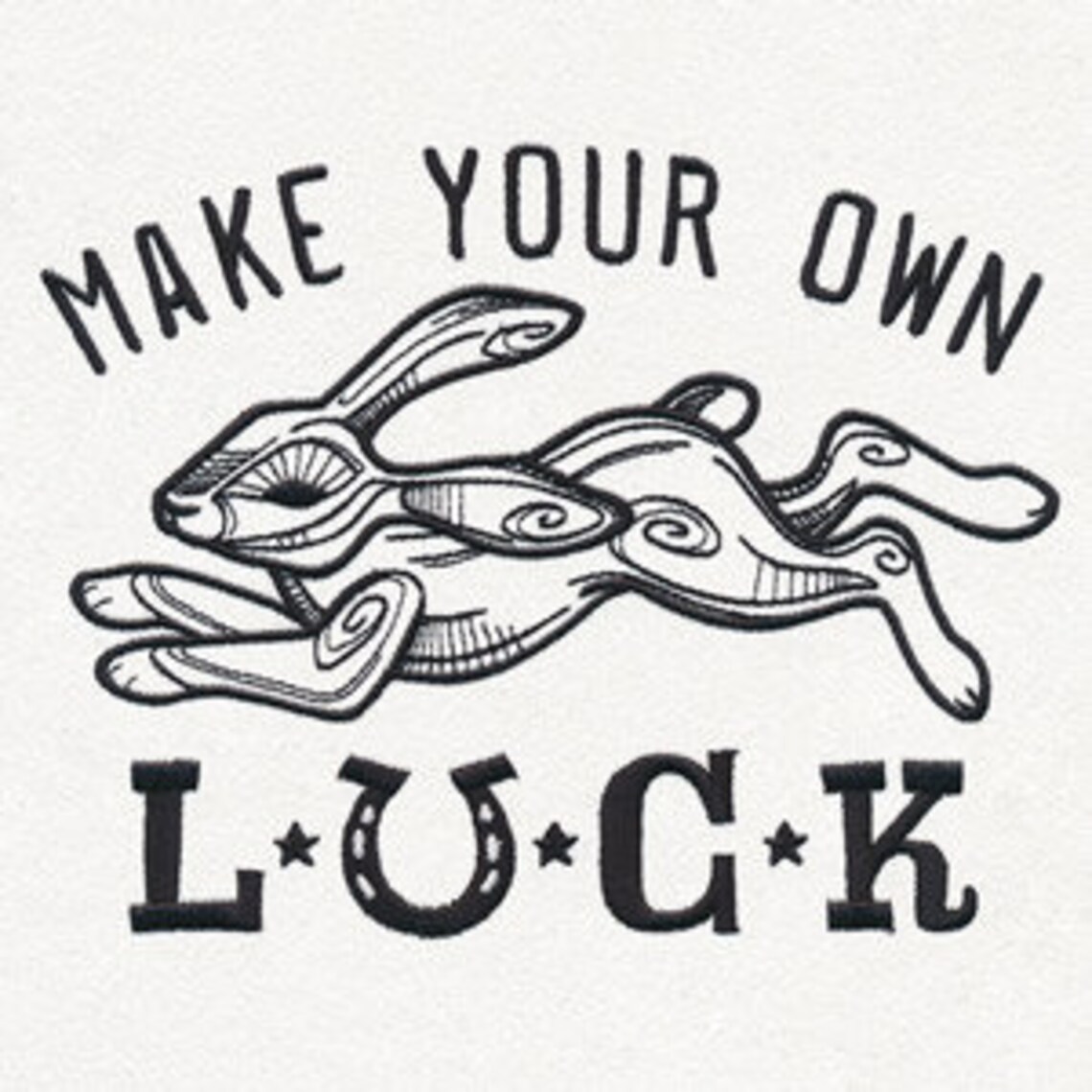Make Your Own Luck Lucky Rabbits Food Bunny Rabbit Embroidered - Etsy