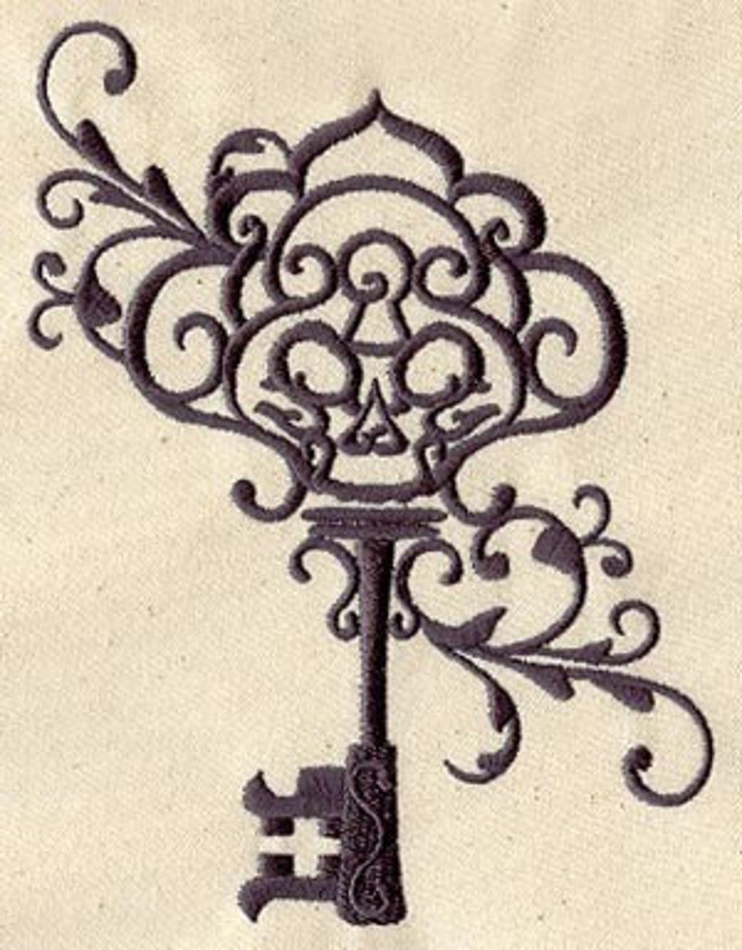 Steampunk Filigree Skeleton Key Embroidered Waffle Weave Hand/dish ...