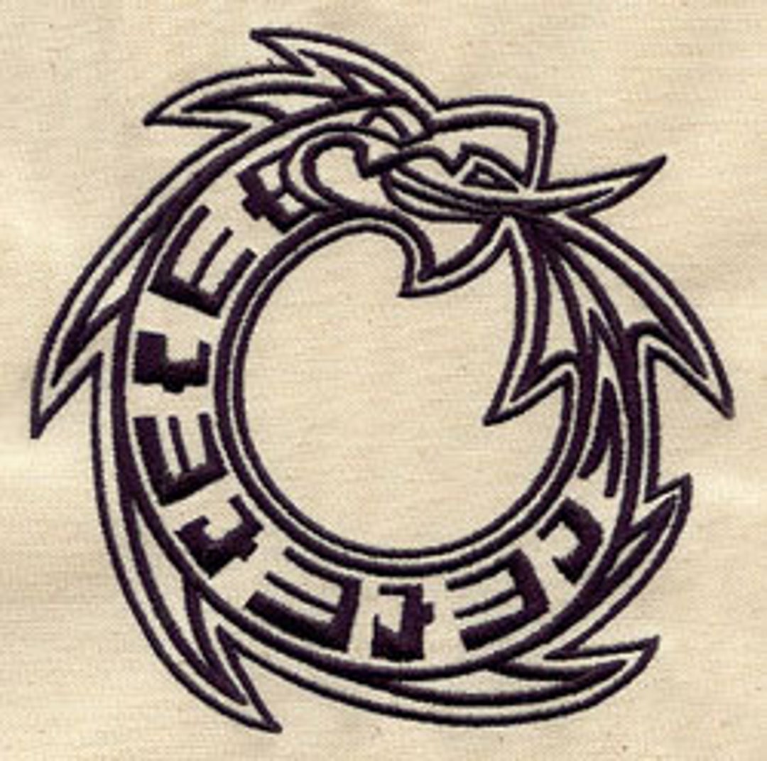 Infinite Maya Serpent Quetzalcoatl Embroidered Waffle Weave Hand Towel ...