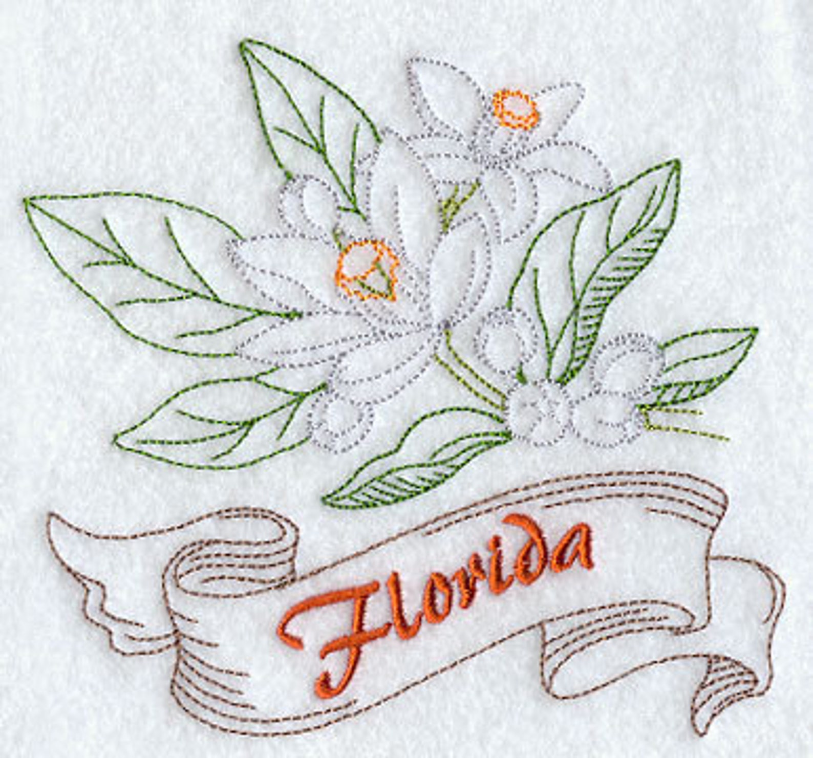 Florida Orange Blossoms State Flower Waffle Weave Hand/dish Towel - Etsy