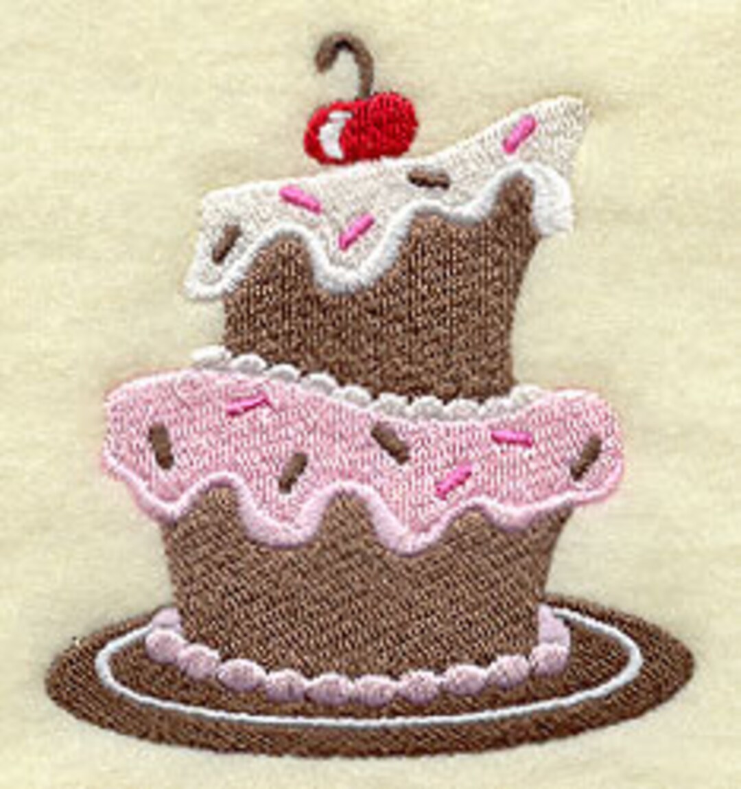 Whimsical Layer Cake Embroidered Waffle Weave Hand/dish Towel - Etsy