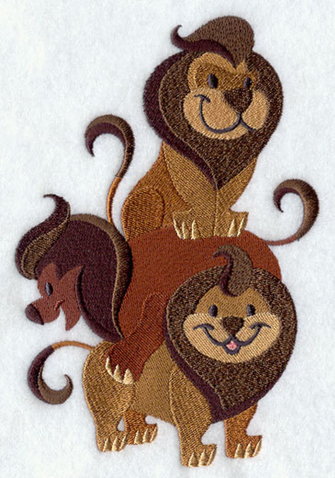 Pride of Lions Stack Embroidered Waffle Weave Hand/dish Towel - Etsy