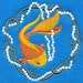 Candlewicking Goldfish With Pearls Embroidered Waffle Weave Hand/dish ...