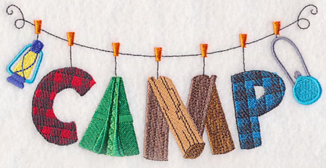 CAMP Clothesline Embroidered Waffle Weave Hand/dish Towel - Etsy