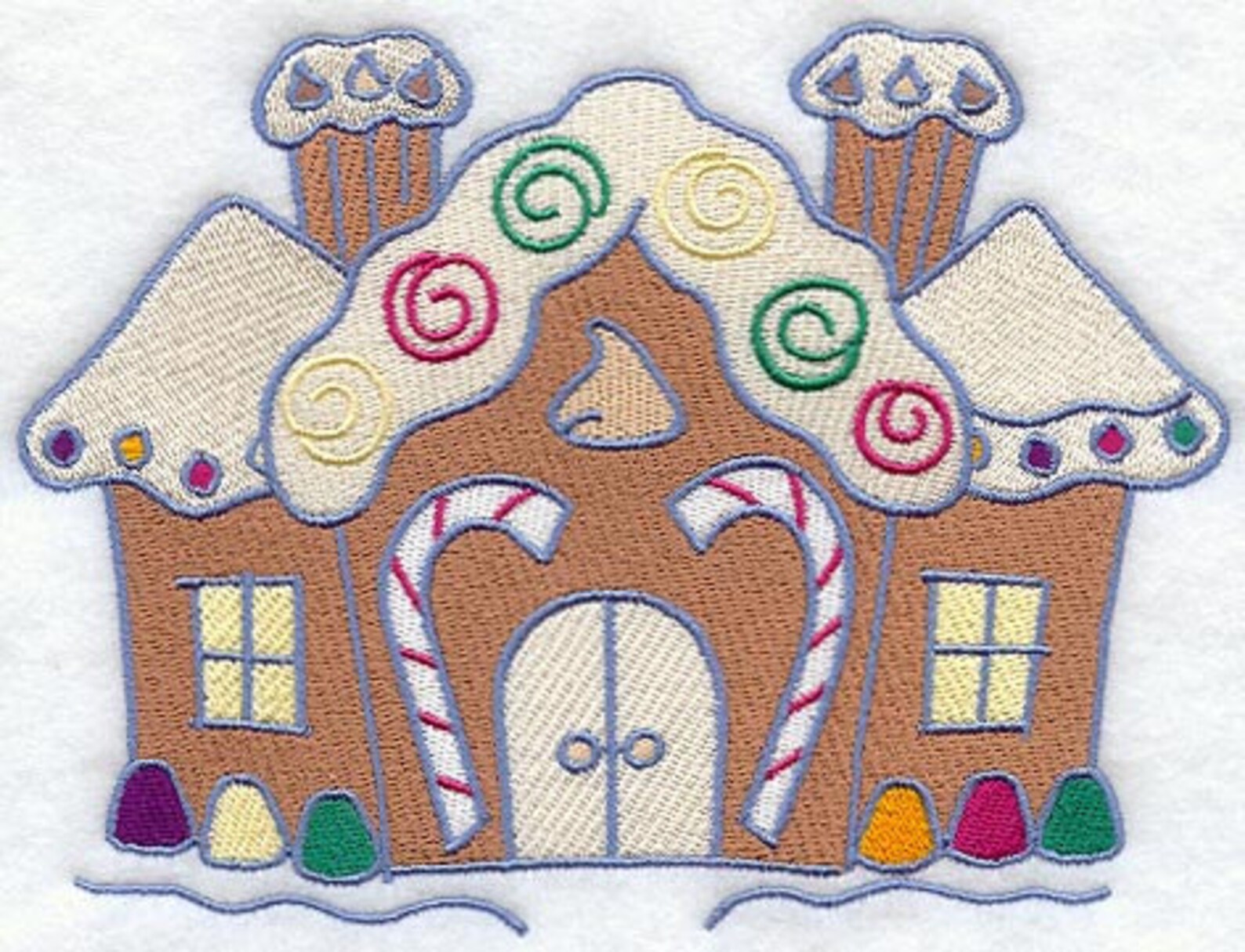 Christmas Gingerbread House Embroidered Waffle Weave Hand/dish - Etsy