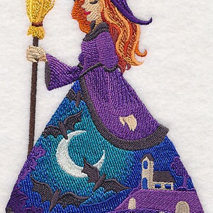 Bewitching Beauty Witch Embroidered Waffle Weave Hand/dish Towel - Etsy