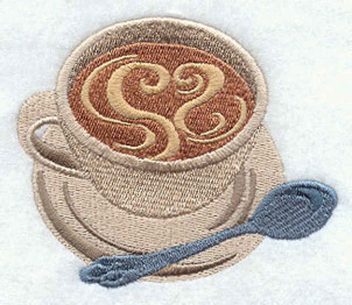 Love My Coffee - Embroidered Waffle Weave Hand/dish Towel - Etsy