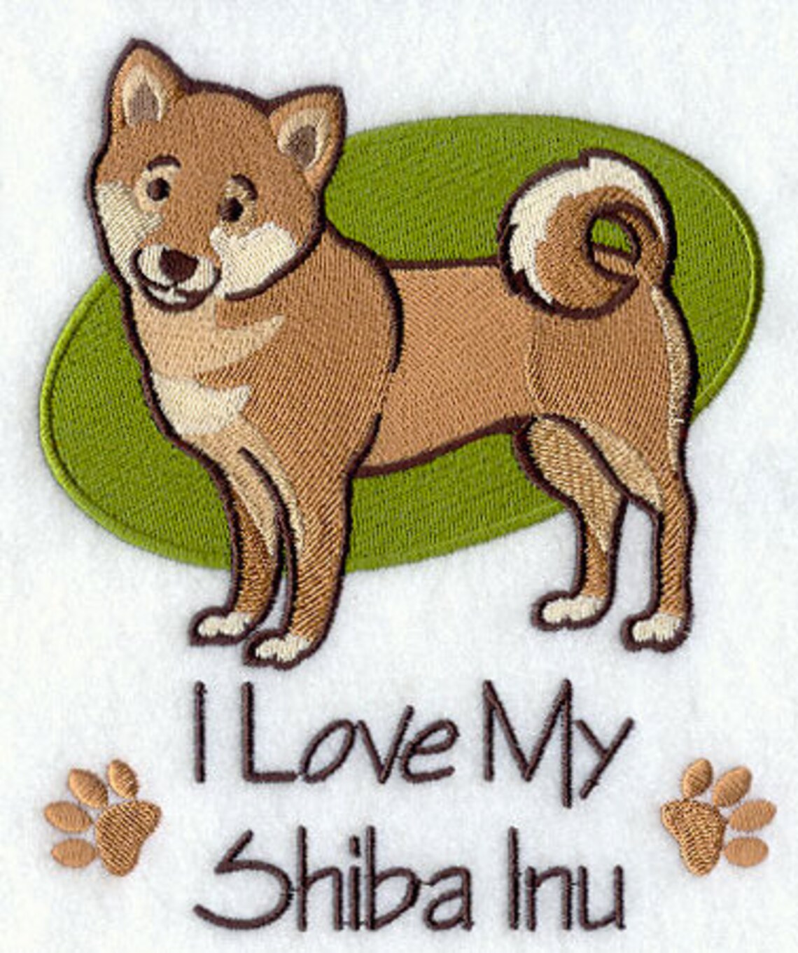 I Love My Shiba-inu Dog Embroidered Waffle Weave Hand/dish Towel - Etsy