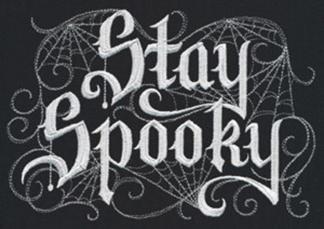 Stay Spooky Halloween Letters Embroidered Waffle Weave Hand/dish Towel ...