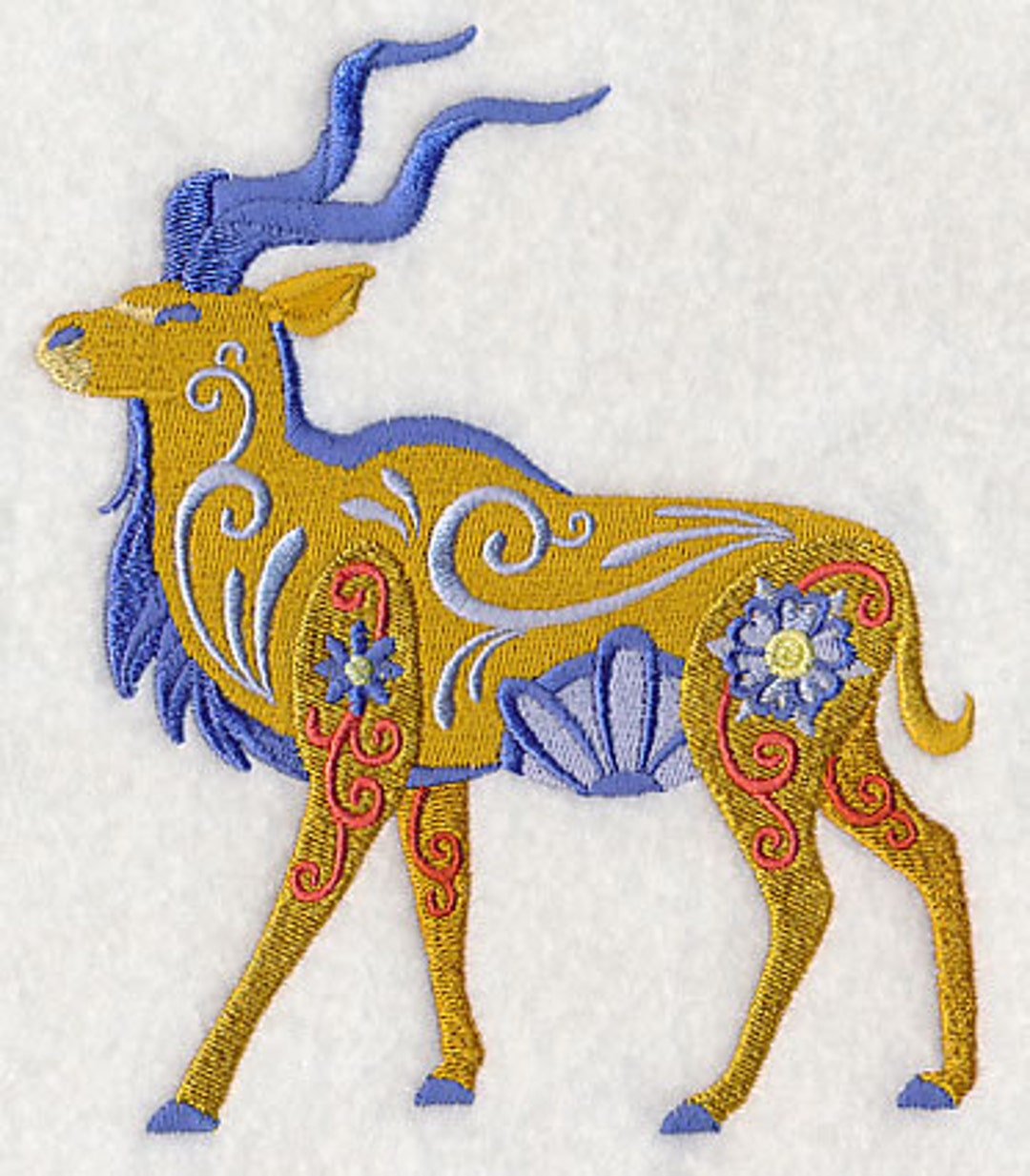 Flower Power Kudu Embroidered Waffle Weave Hand/dish Towel - Etsy UK
