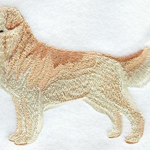 Golden Retriever Stance Embroidered Waffle Weave Hand/dish Towel - Etsy