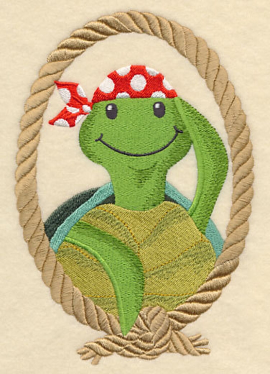 Captain Turtle Cameo Embroidered Waffle Weave Hand/dish Towel - Etsy