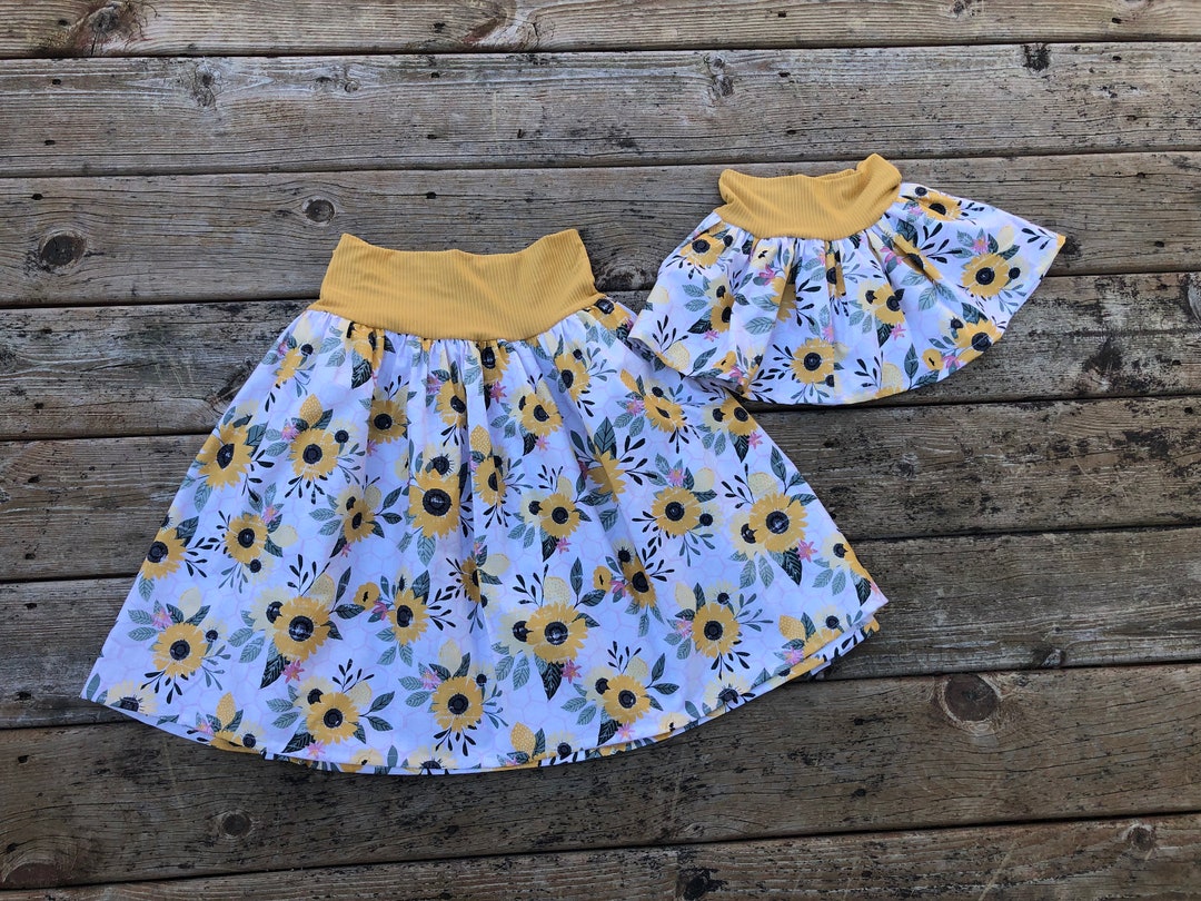 Mommy and Me Matching Skirts Yoga Waistband Skirt Ladies Girls Skirt ...