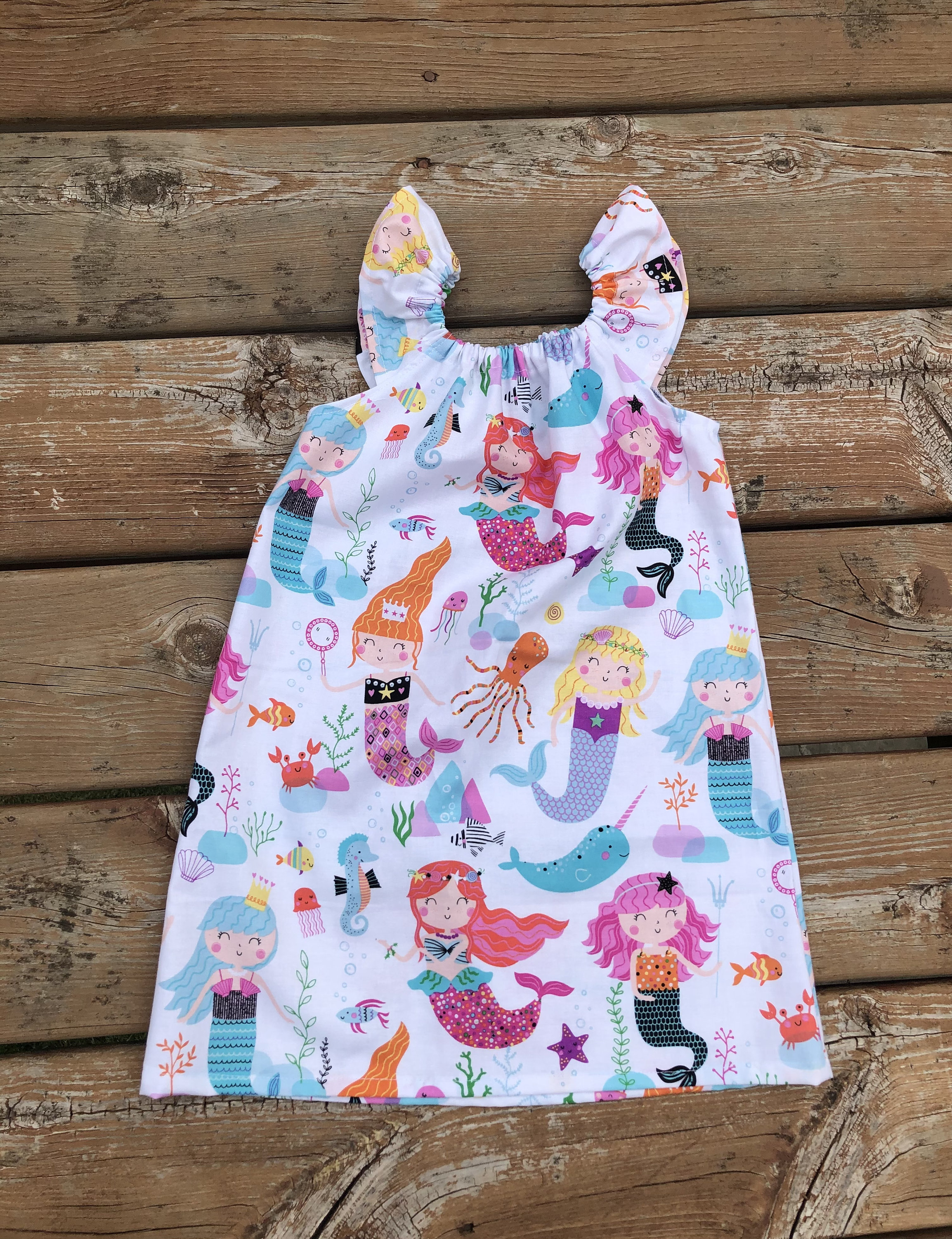 Girls Mermaid Dress 0 3 6 12 18 24 2t 3t t 5 6 7 8 9 10 | Etsy