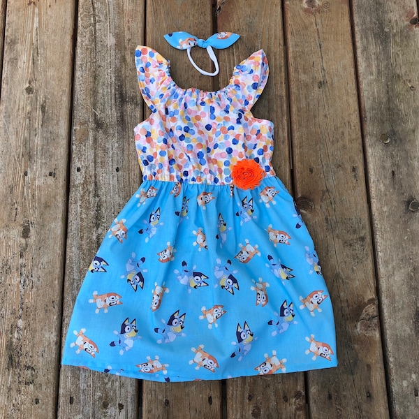 Bluey Dress Girls 6 - Etsy