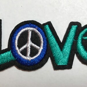 LOVE Peace Iron on Patch VSCO for Clothing Backpacks Face Mask - Etsy UK