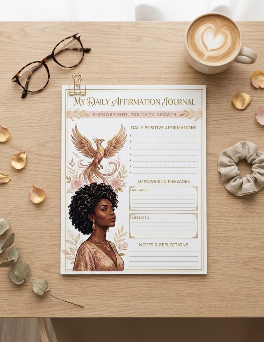 Daily Affirmation Journal Printable | Positive Affirmation Pages | Self ...