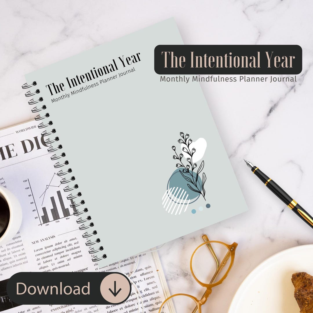 Monthly Mindfulness Planner Printable PDF | the Intentional Year ...
