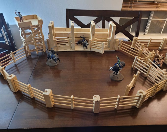 Toy Rodeo Chutes With Foldup Fence Arena - Etsy