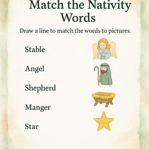 Printable Nativity Activity Pack: Christmas Bible Coloring Pages (PDF ...