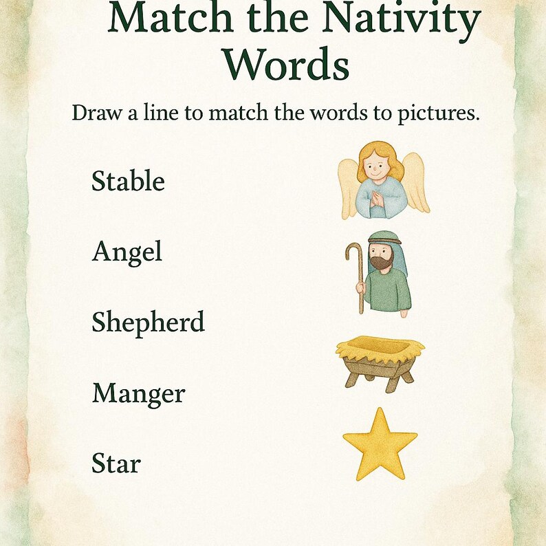 Printable Nativity Activity Pack: Christmas Bible Coloring Pages (PDF ...