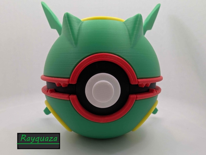 Rayquaza Pokéball | Legendary 3D Printed Dragon–flying Collectible - Etsy