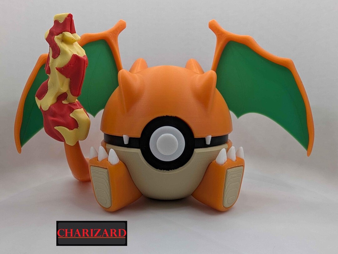 Charizard Pokéball | 3D Printed Fire–flying Fan Art Collectible ...