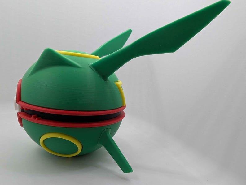 Rayquaza Pokéball | Legendary 3D Printed Dragon–flying Collectible - Etsy