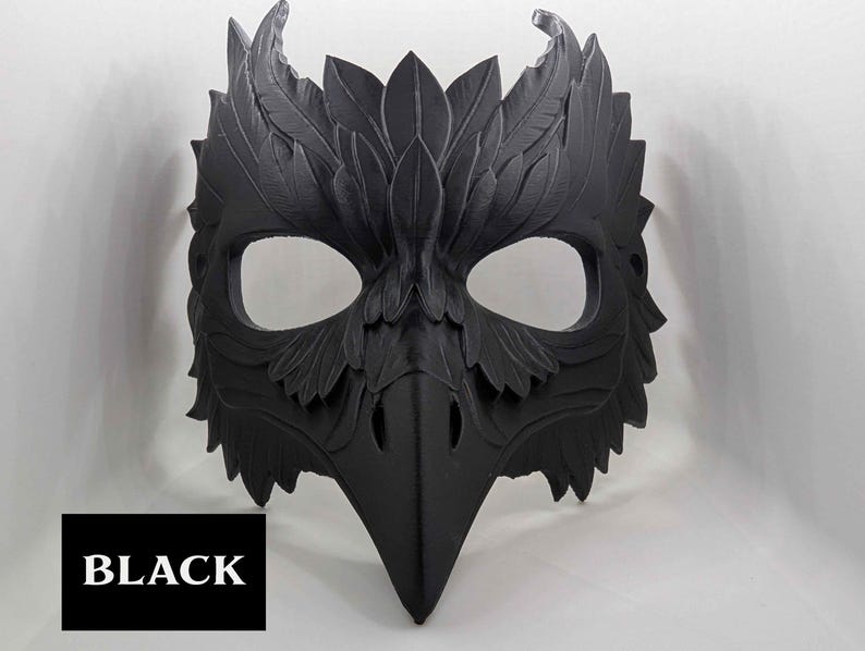 Mythic Crow Mask | Gold Bird Mask for Cosplay, Masquerade, or Costume ...