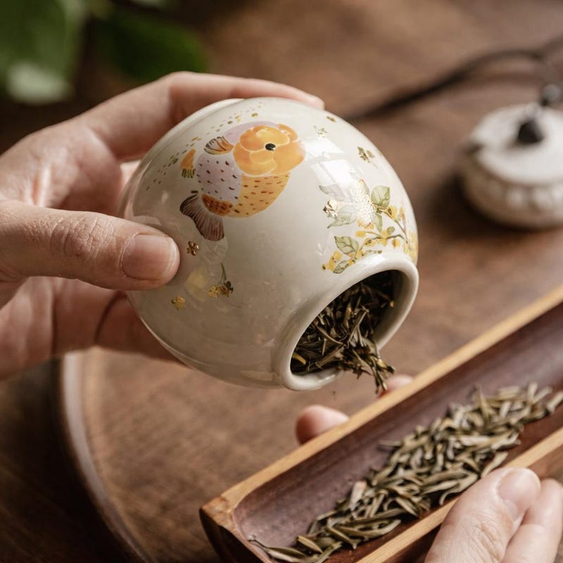 Ceramic Loose Tea Caddy - Etsy