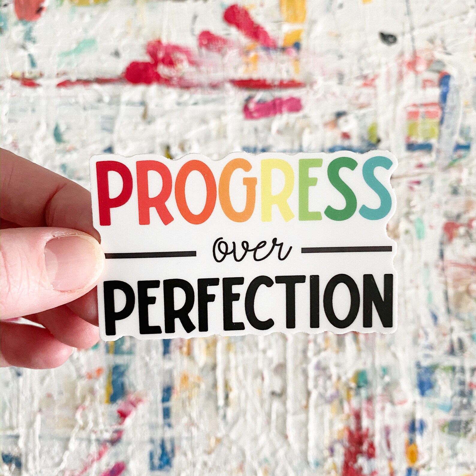 Progress Over Perfection/ Vinyl Sticker Rectangle / Laptop - Etsy